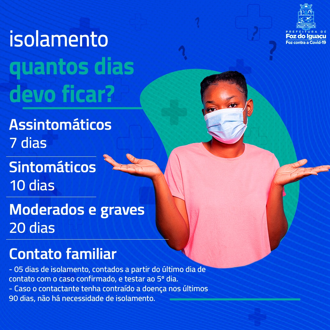 Saiba quais os prazos de isolamento para casos confirmados e contatos ...